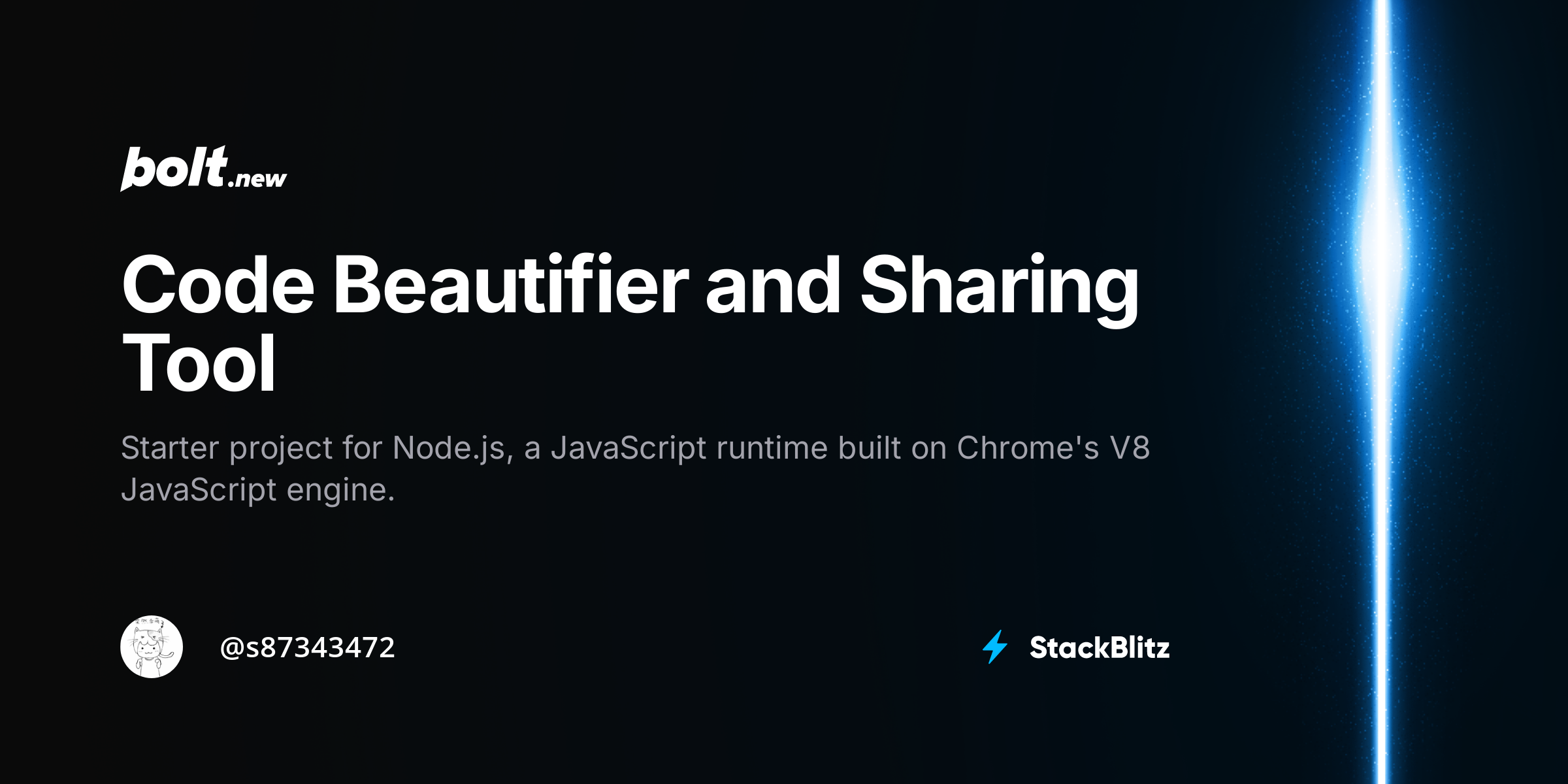 Code Beautifier and Sharing Tool - Bolt.new