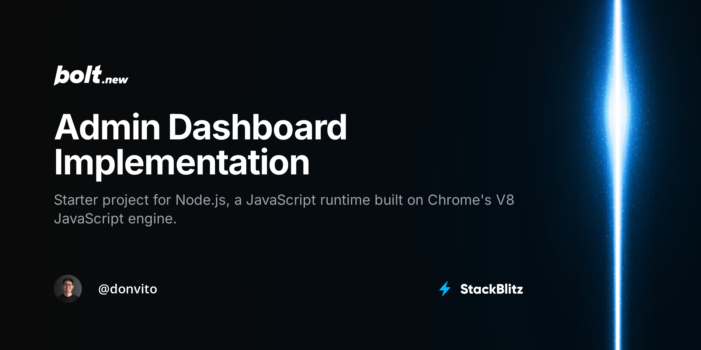 Admin Dashboard Implementation - Bolt.new