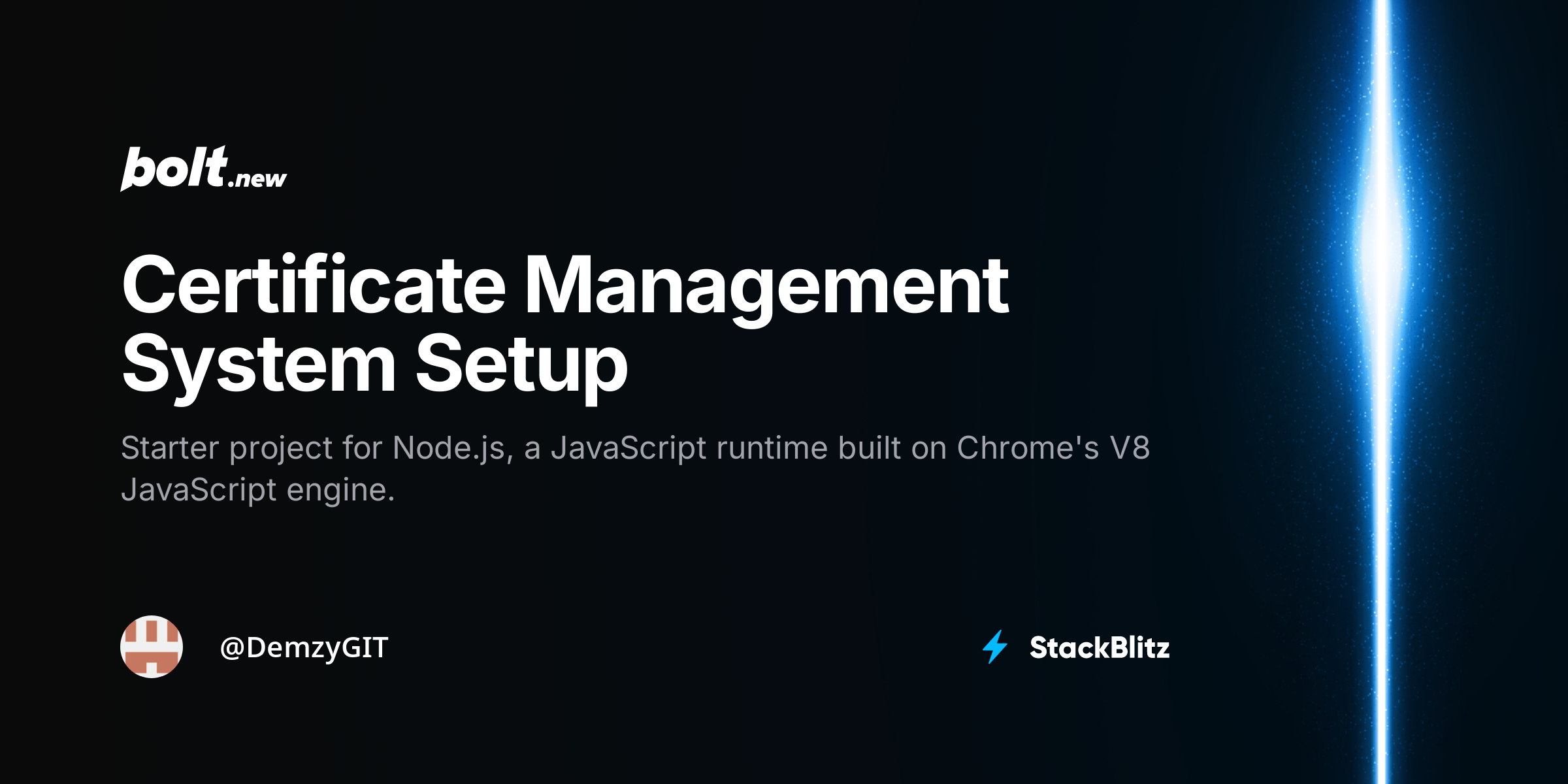 Certificate Management System Setup - Bolt.new