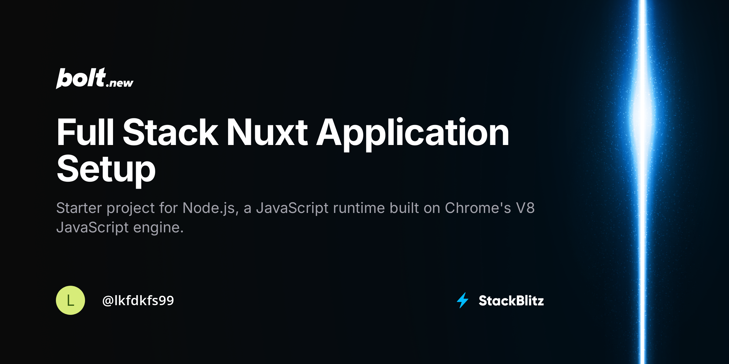 Full Stack Nuxt Application Setup