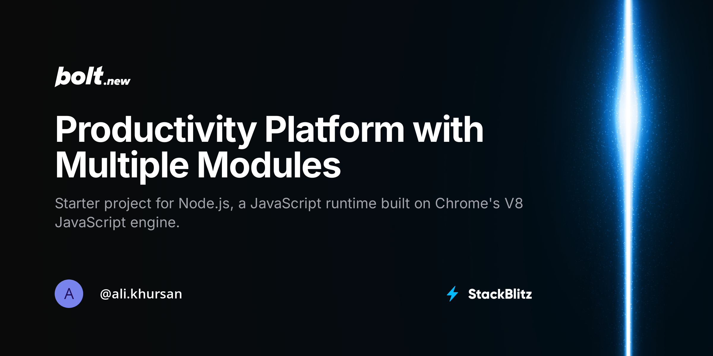 Productivity Platform with Multiple Modules - Bolt.new