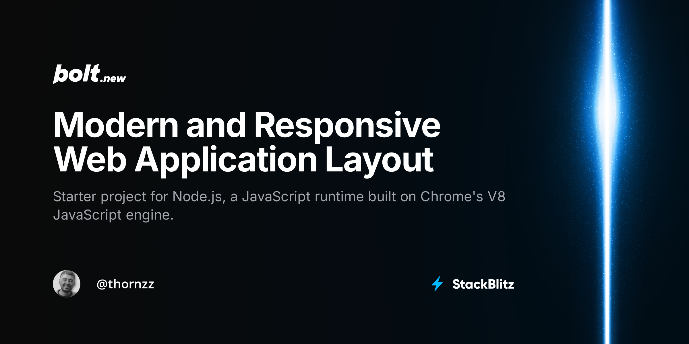Modern and Responsive Web Application Layout - Bolt.new