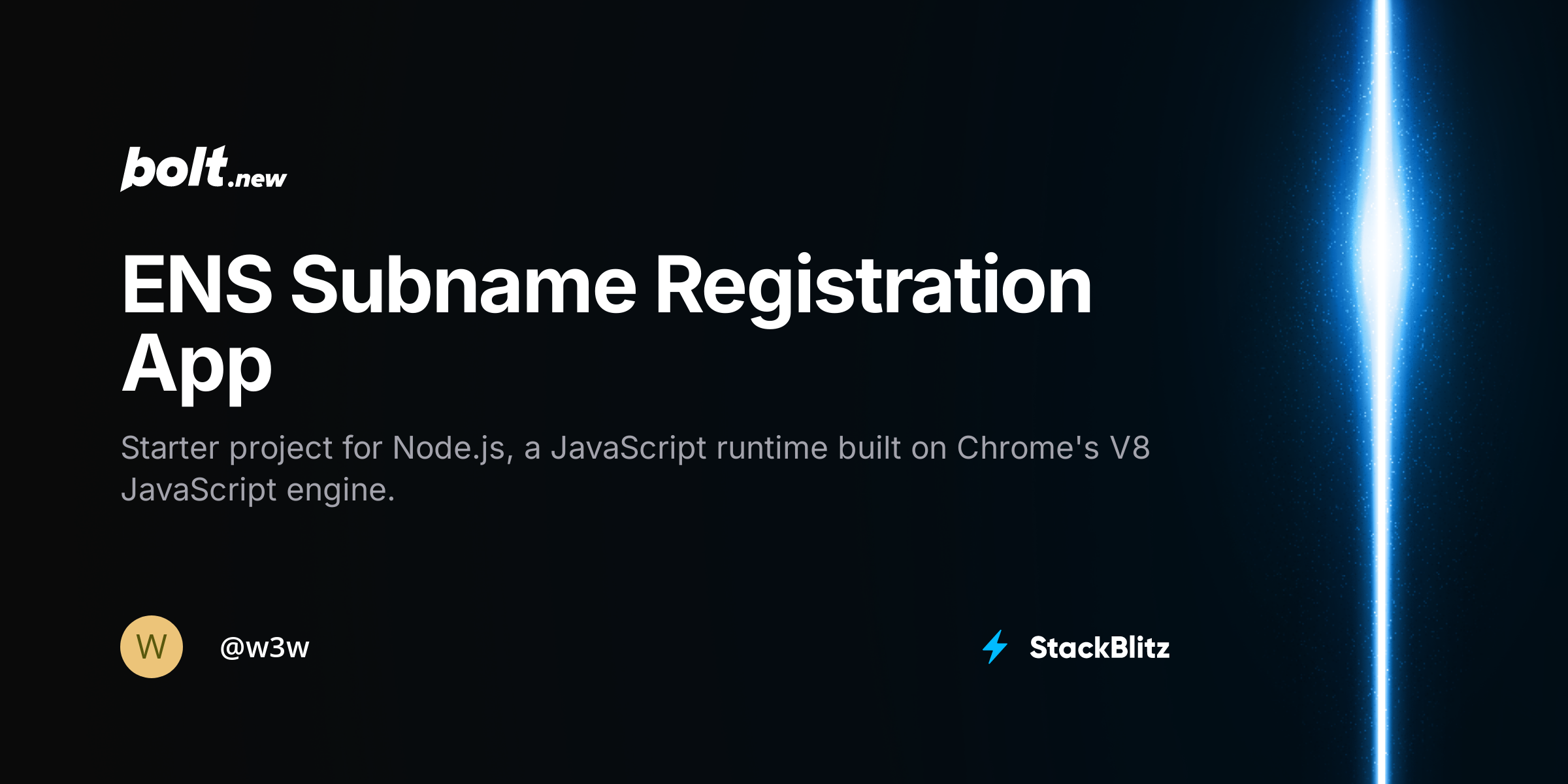 ENS Subname Registration App - Bolt.new