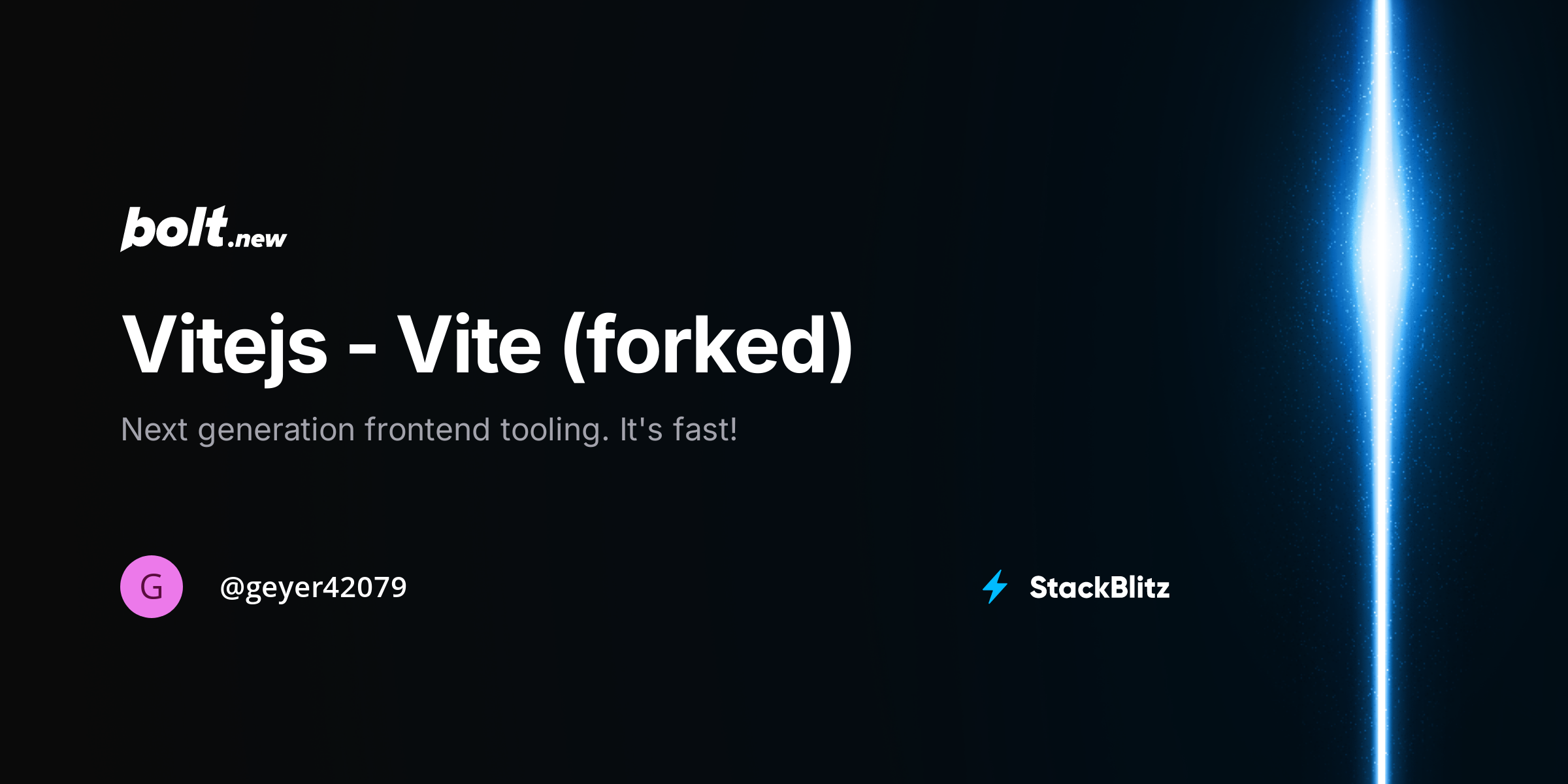 Vitejs - Vite (forked) - Bolt.new