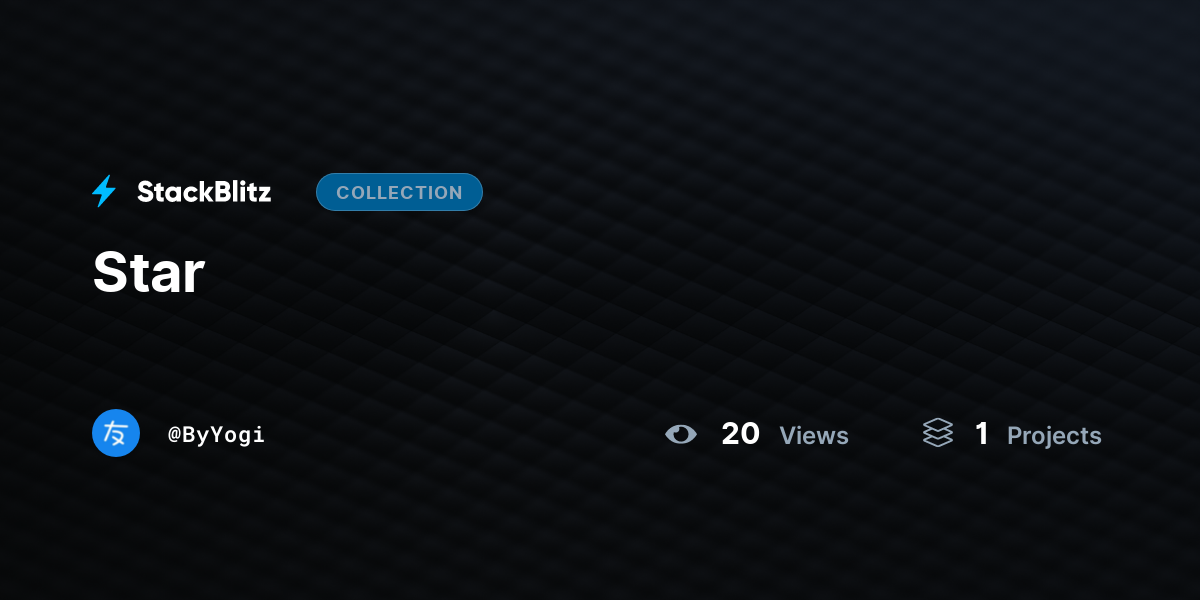 Star by ByYogi - StackBlitz