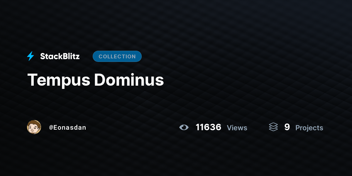 Tempus Dominus by Eonasdan - StackBlitz