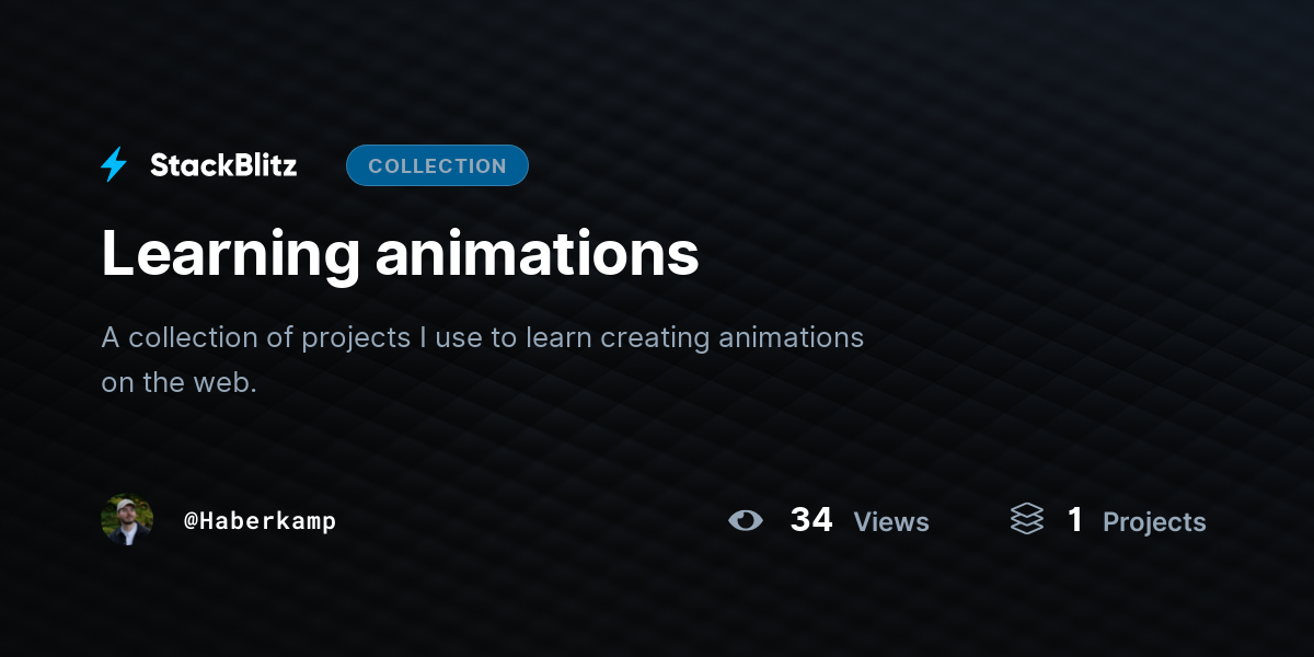 Learning animations by Haberkamp - StackBlitz