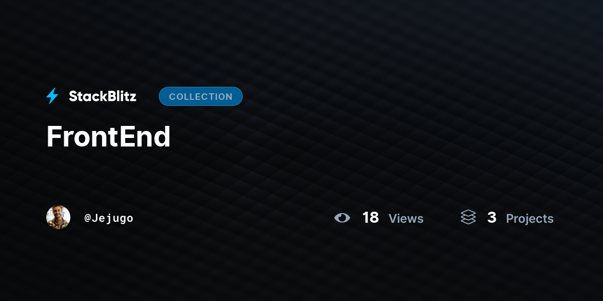 FrontEnd by Jejugo - StackBlitz