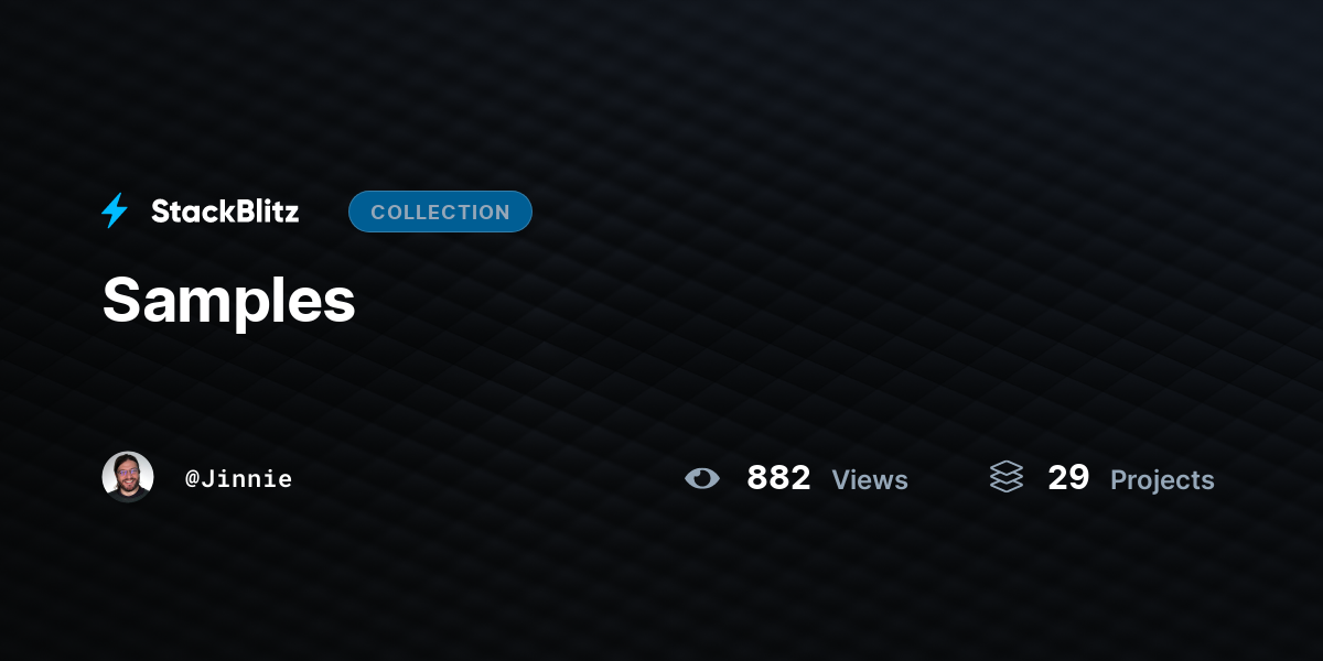 Samples by Jinnie - StackBlitz