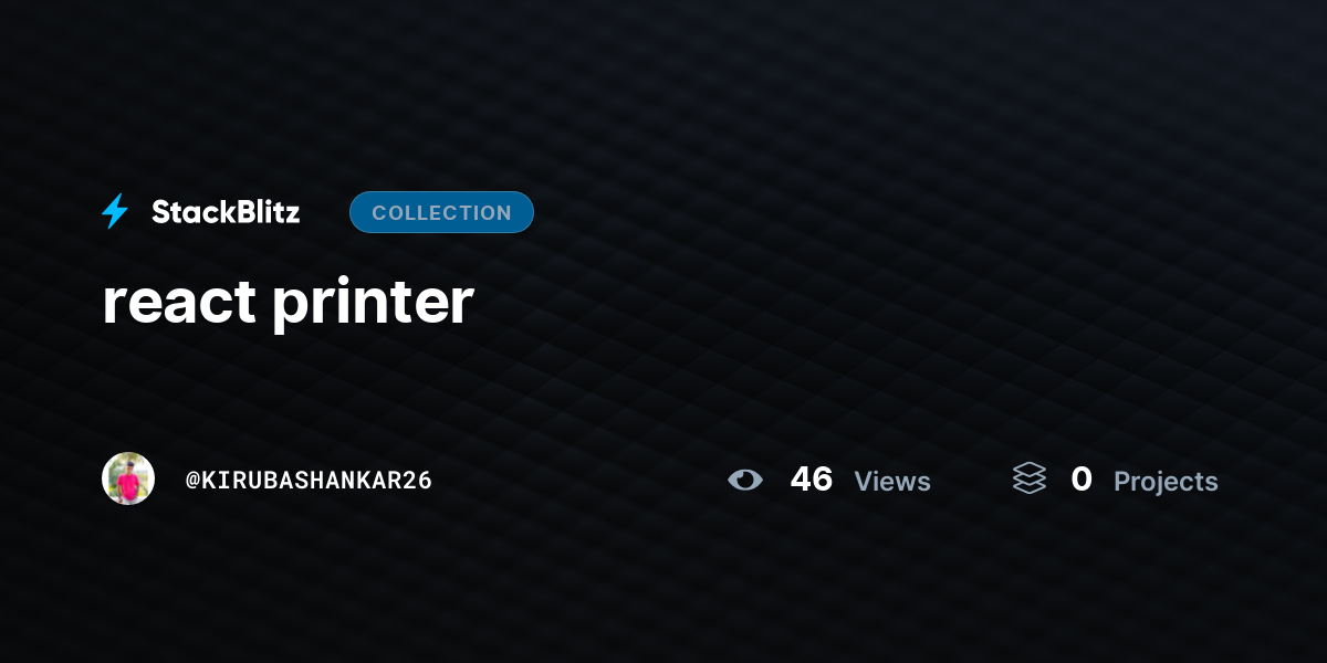 react printer by KIRUBASHANKAR26 - StackBlitz