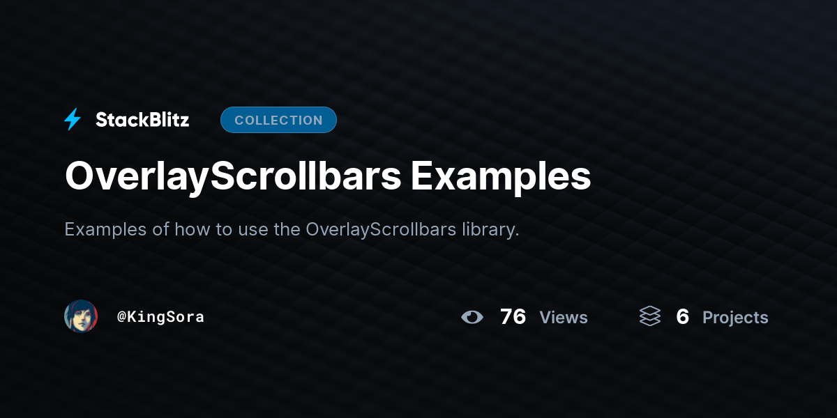 OverlayScrollbars Examples by KingSora - StackBlitz