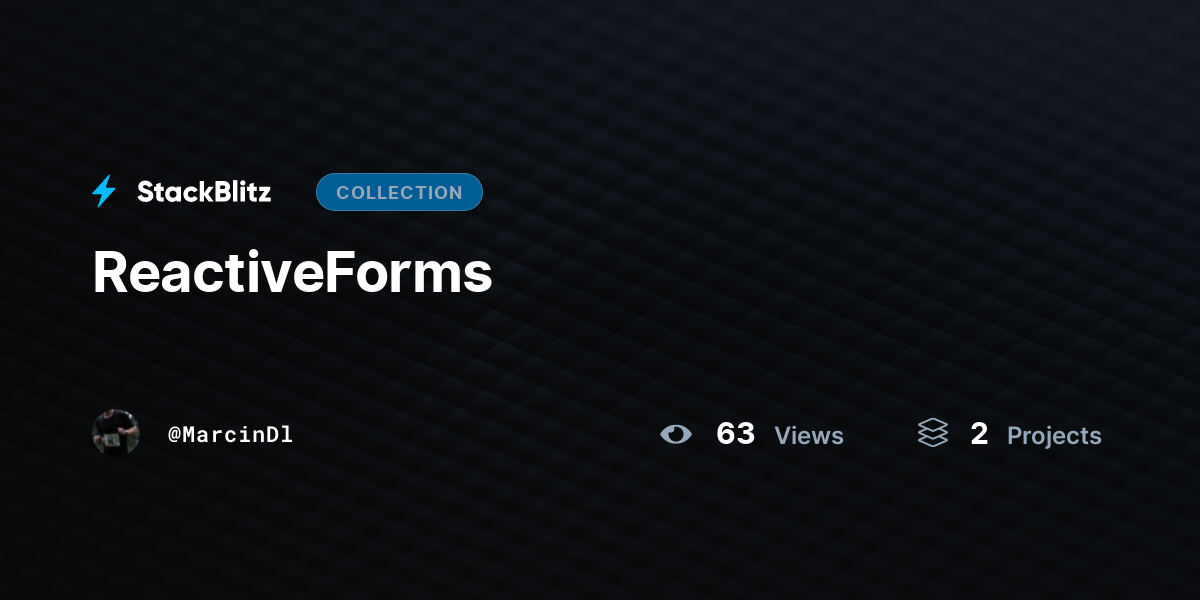 ReactiveForms by MarcinDl - StackBlitz