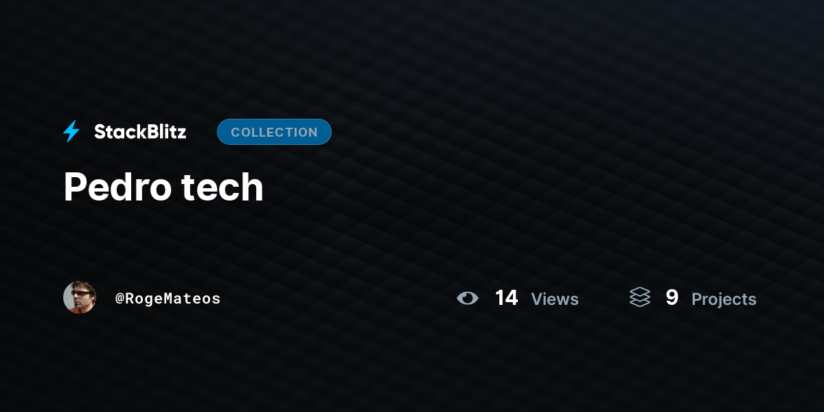 Pedro tech by RogeMateos - StackBlitz