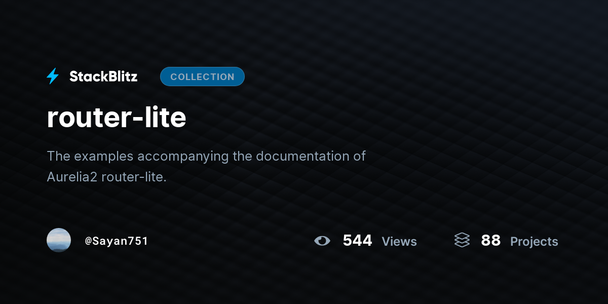 router-lite by Sayan751 - StackBlitz