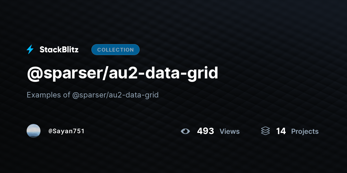 @sparser/au2-data-grid by Sayan751 - StackBlitz