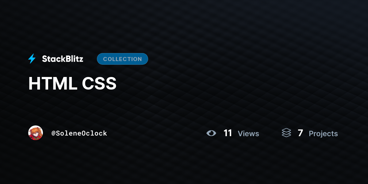 HTML CSS by SoleneOclock - StackBlitz