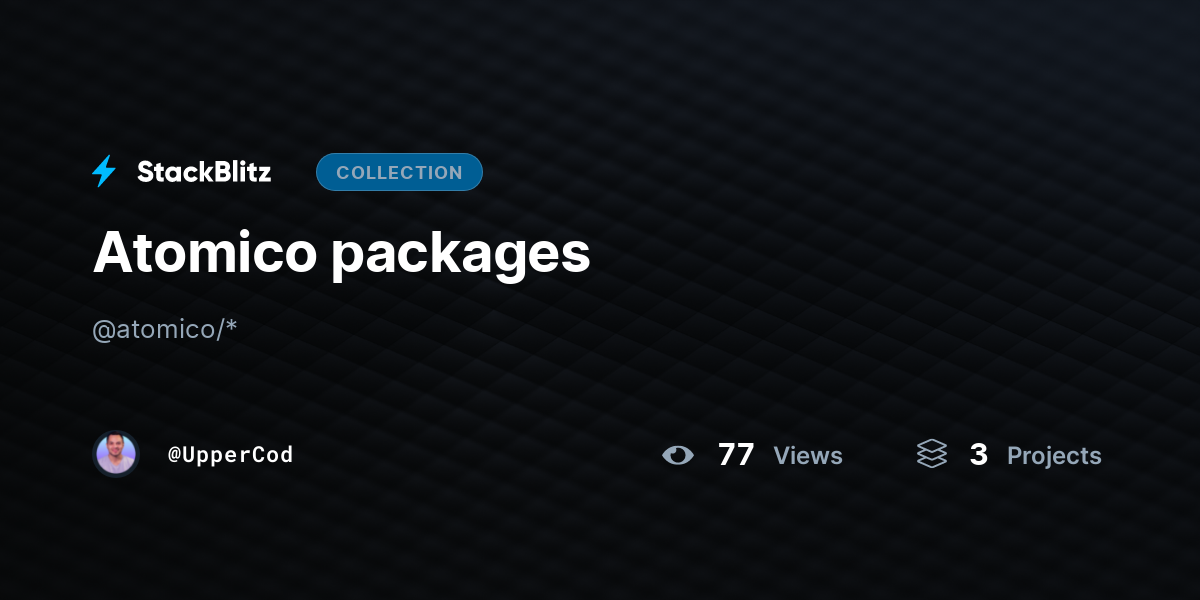 Atomico packages by UpperCod - StackBlitz
