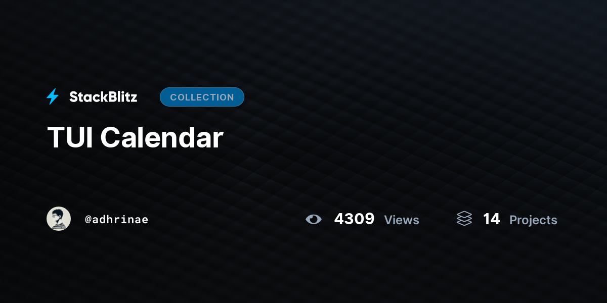 TUI Calendar by adhrinae - StackBlitz