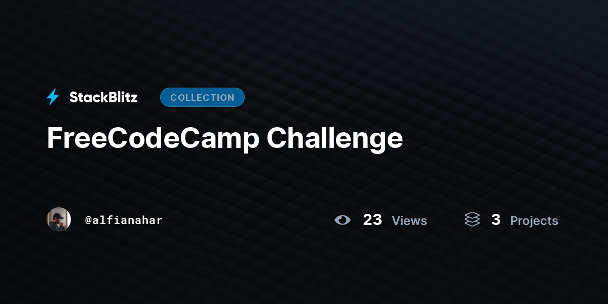 FreeCodeCamp Challenge by alfianahar - StackBlitz