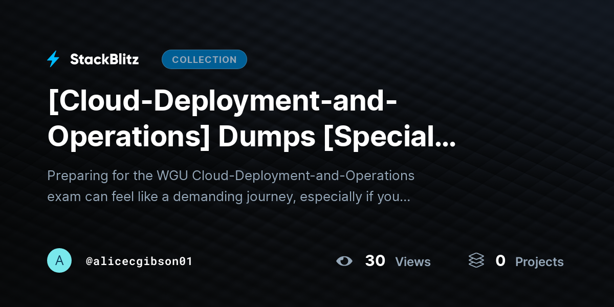 [Cloud-Deployment-and-Operations] Dumps [Special Launched Questions] by ...