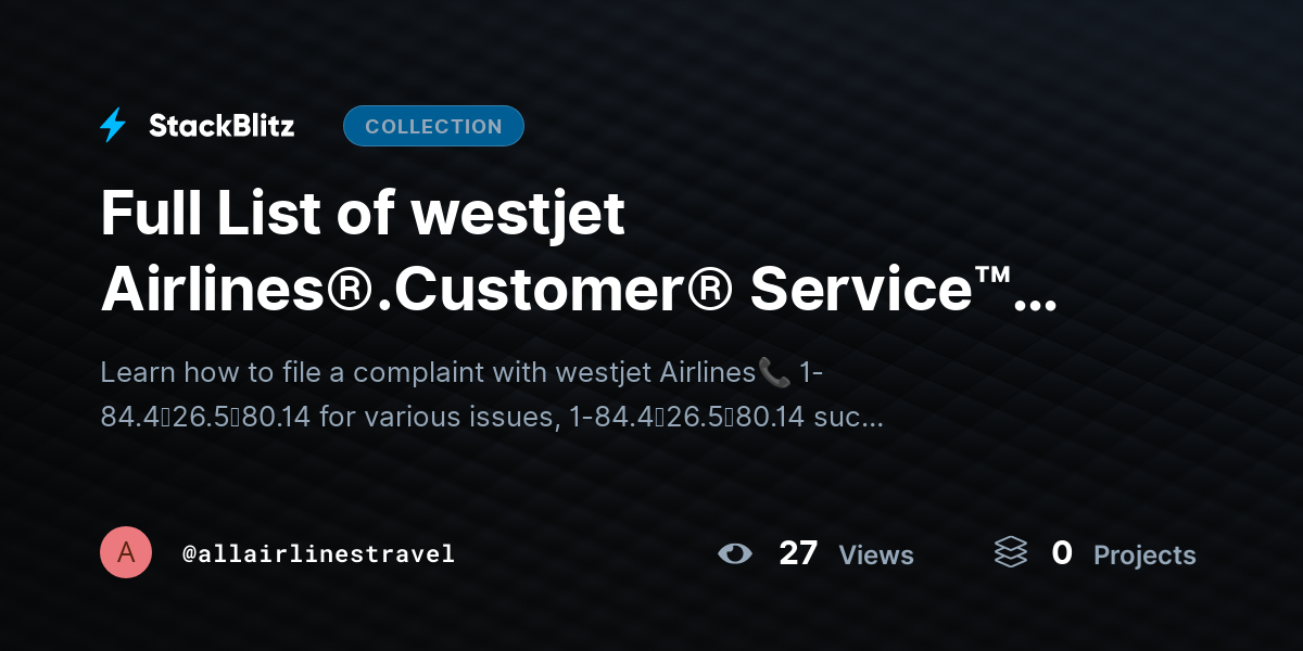 Full List of westjet Airlines®️.Customer® Service™ Contact Numbers in ...