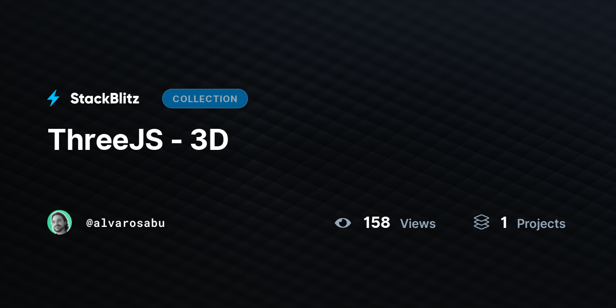 ThreeJS - 3D by alvarosabu - StackBlitz