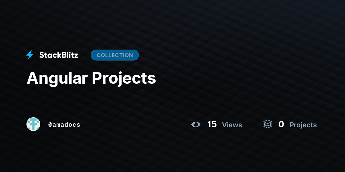 Angular Projects by amadocs - StackBlitz