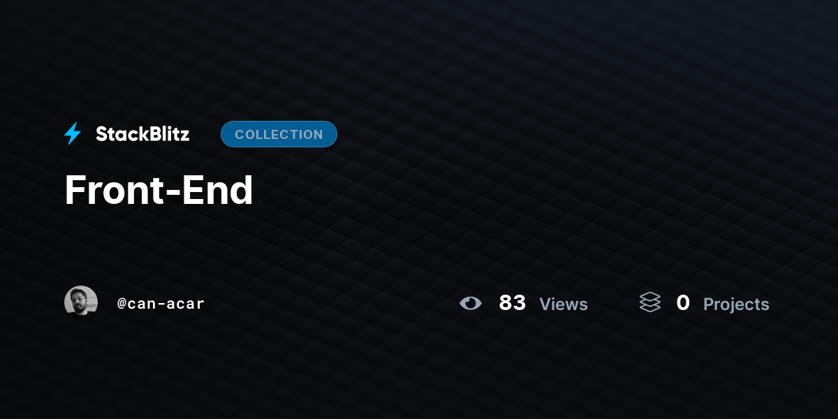 Front-End by can-acar - StackBlitz