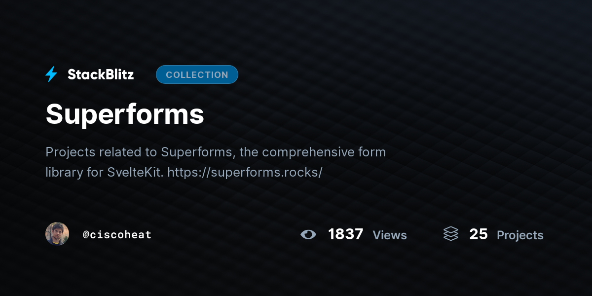 Superforms by ciscoheat - StackBlitz