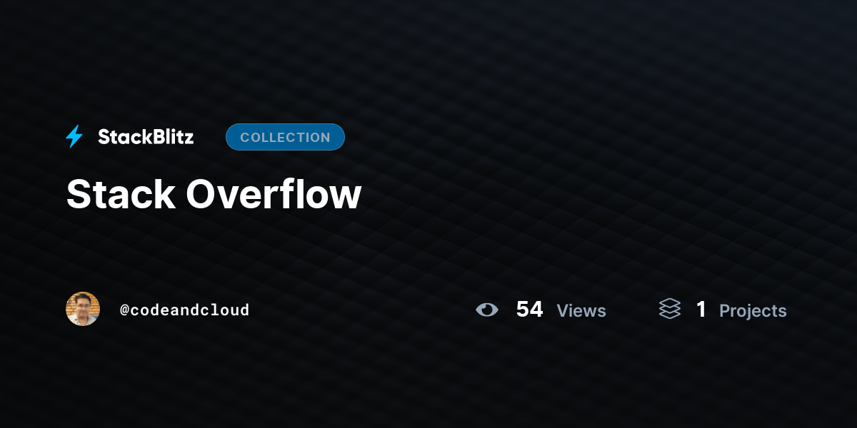 Stack Overflow by codeandcloud