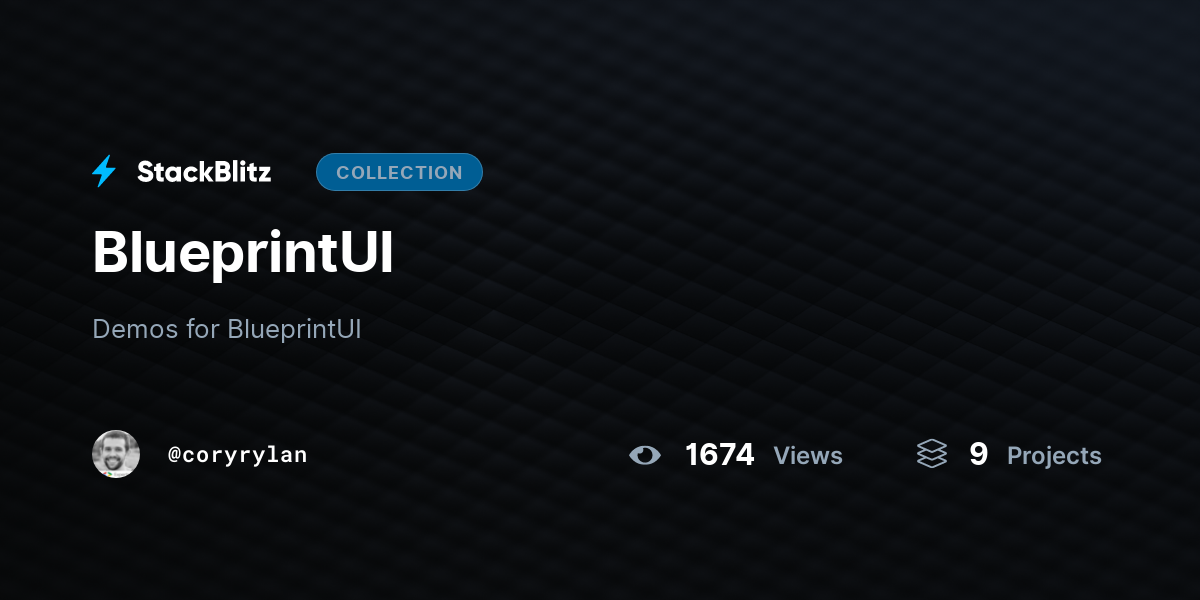 BlueprintUI by coryrylan - StackBlitz