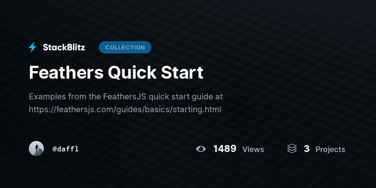 Feathers Quick Start by daffl - StackBlitz