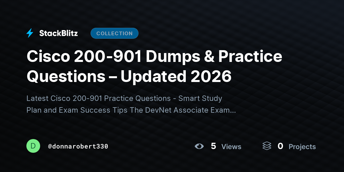 Cisco 200-901 Dumps & Practice Questions – Updated 2026 by donnarobert330