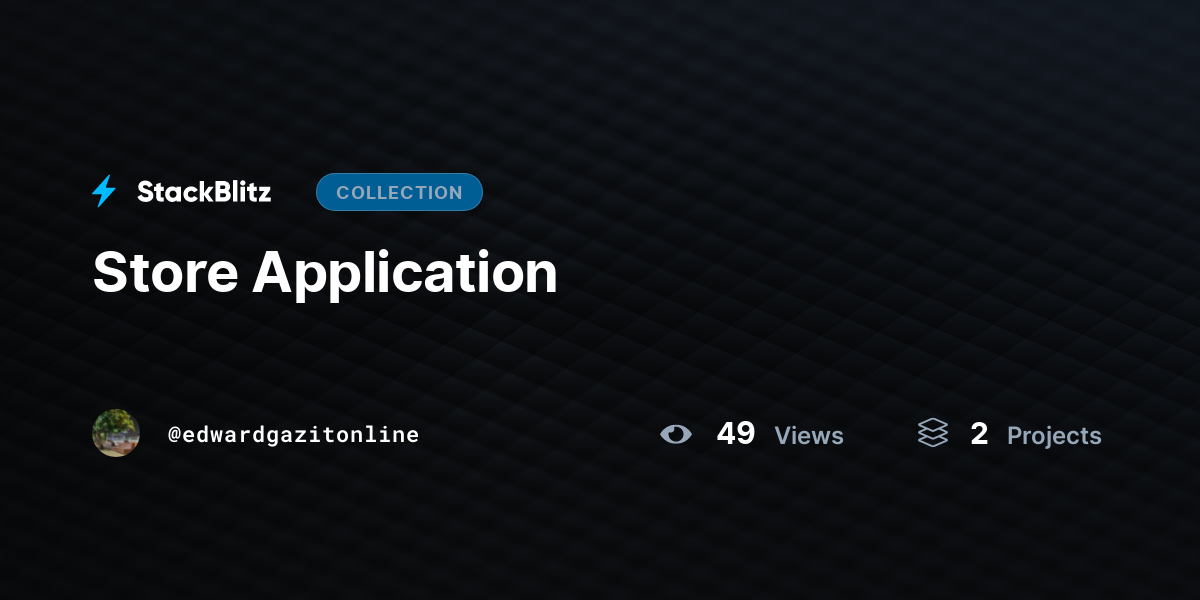 Store Application by edwardgazitonline - StackBlitz
