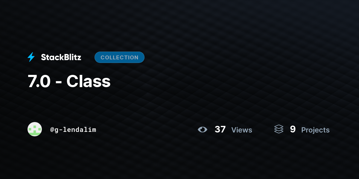 7.0 - Class by g-lendalim - StackBlitz