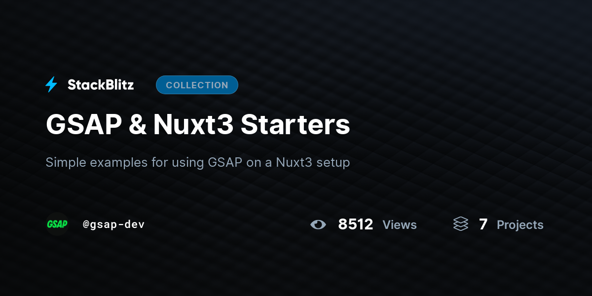 GSAP & Nuxt3 Starters by gsap-dev - StackBlitz