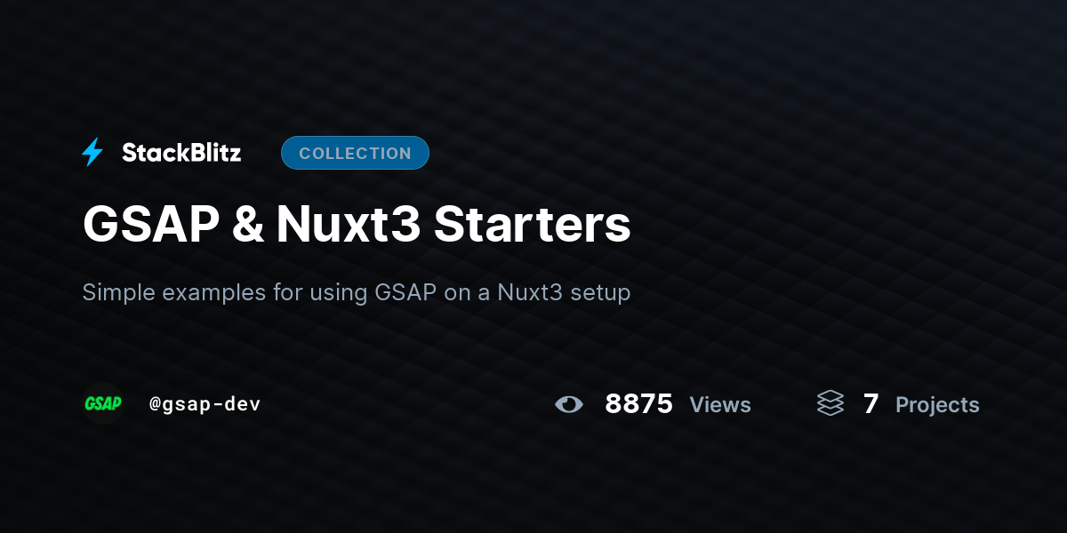 GSAP & Nuxt3 Starters by gsap-dev - StackBlitz