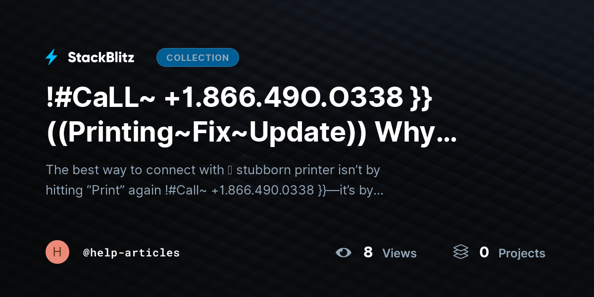 !#CaLL~ +1.866.49O.O338 }} ((Printing~Fix~Update)) Why Won’t HP Envy ...