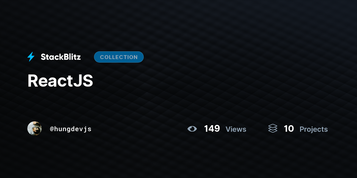ReactJS by hungdevjs - StackBlitz
