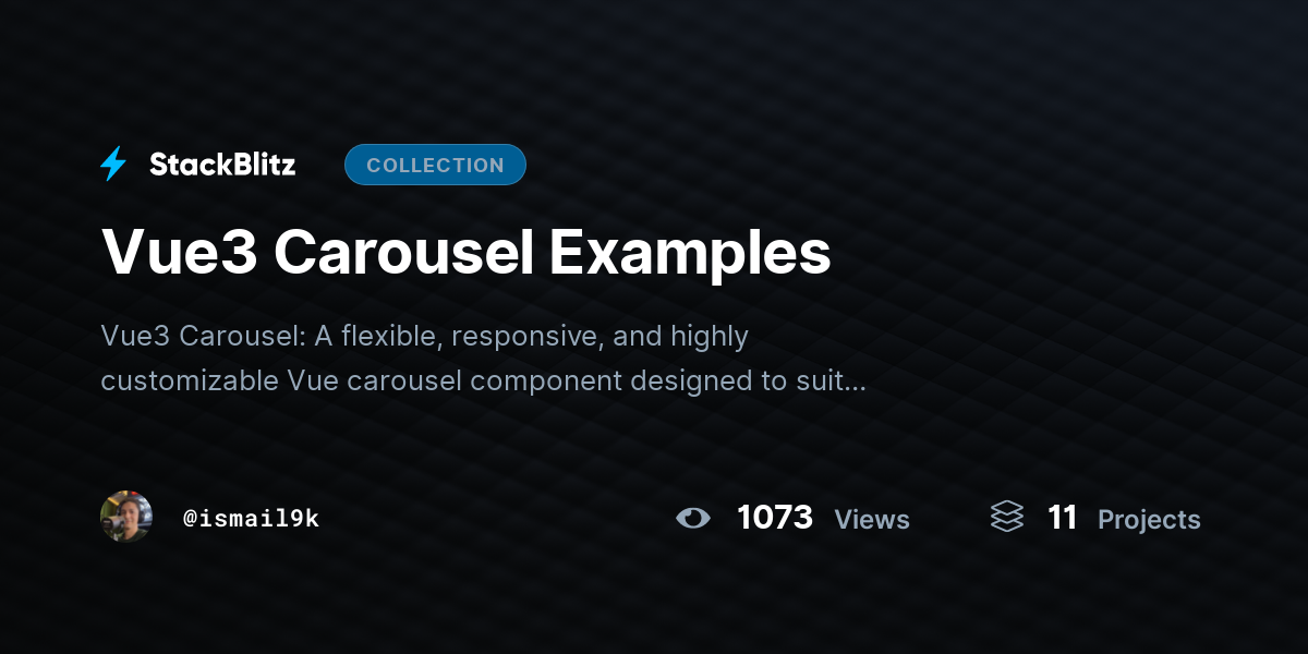 Vue3 Carousel Examples by ismail9k