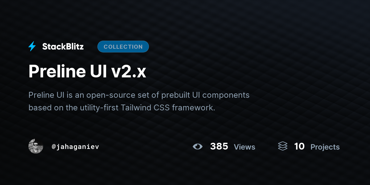 Preline Ui V2x By Jahaganiev Stackblitz 
