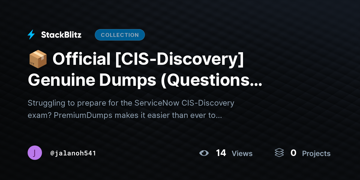 📦 Official [CIS-Discovery] Genuine Dumps (Questions 2025) by jalanoh541