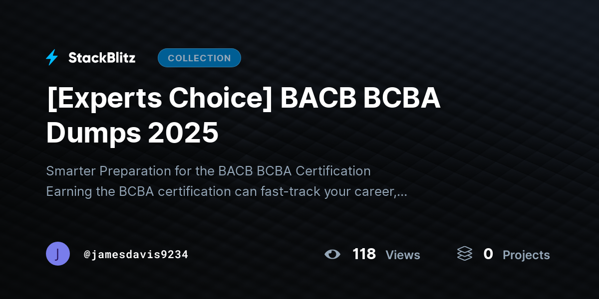 [Experts Choice] BACB BCBA Dumps 2025 by jamesdavis9234