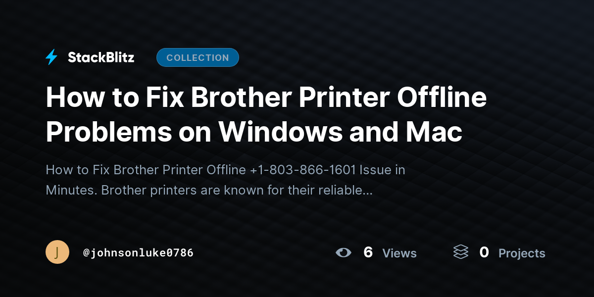 How to Fix Brother Printer Offline Problems on Windows and Mac by ...