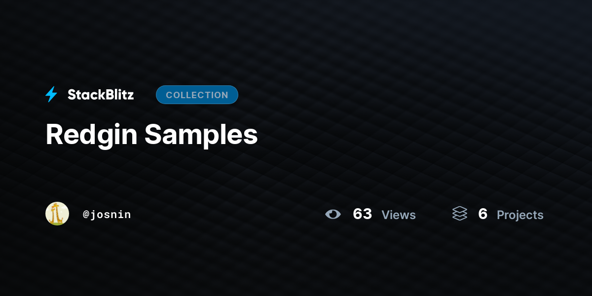 Redgin Samples by josnin - StackBlitz