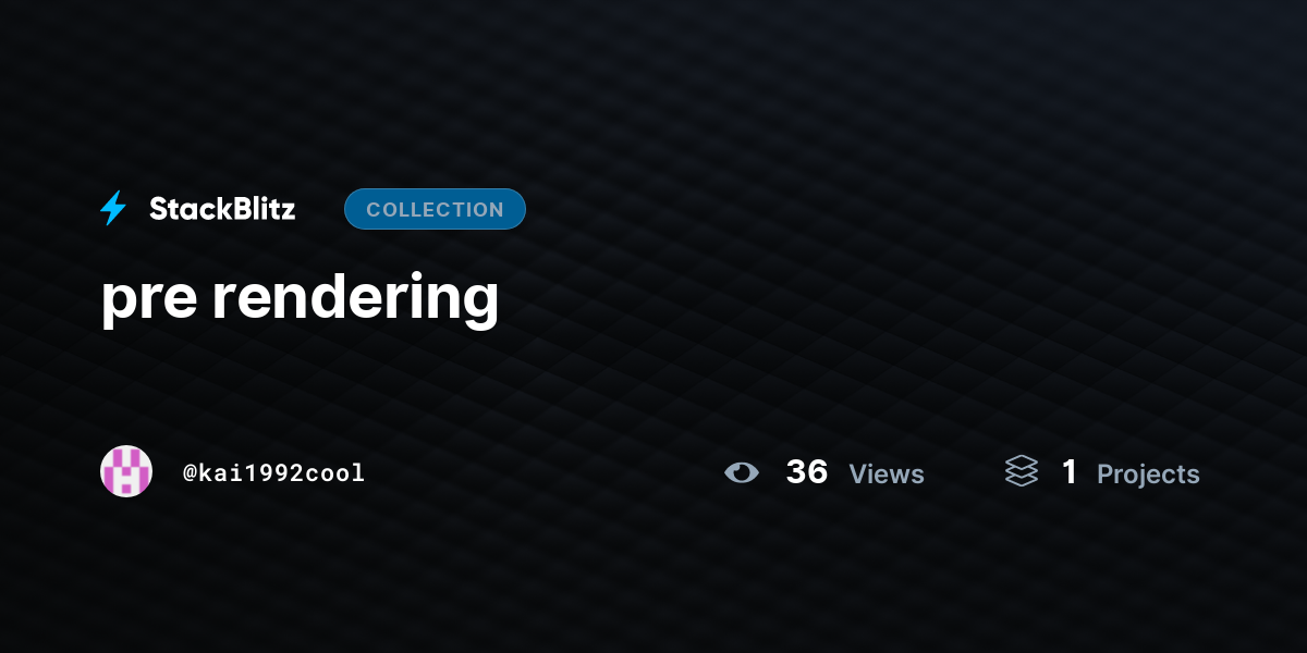 pre rendering by kai1992cool