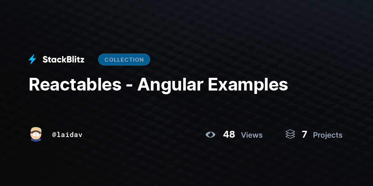 Reactables - Angular Examples by laidav - StackBlitz