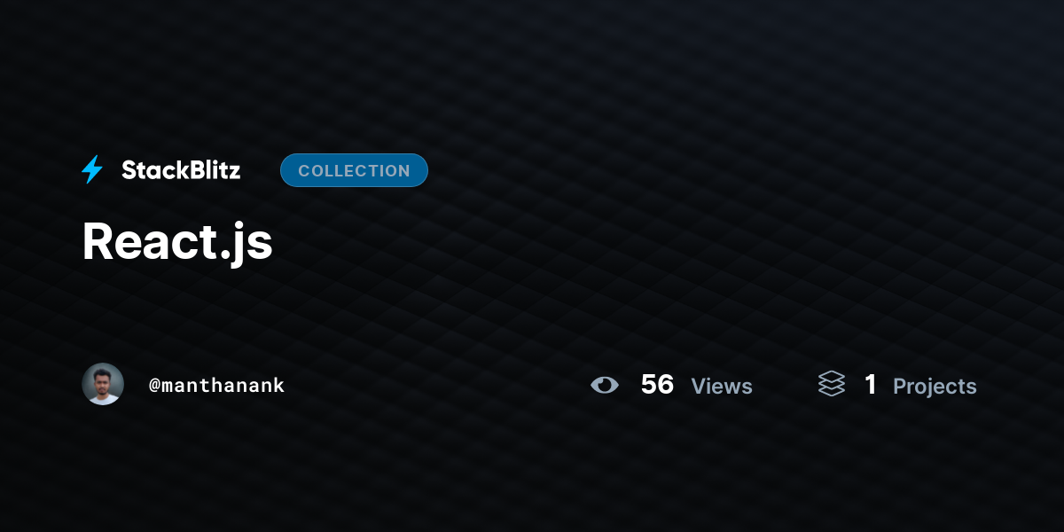 React.js by manthanank - StackBlitz