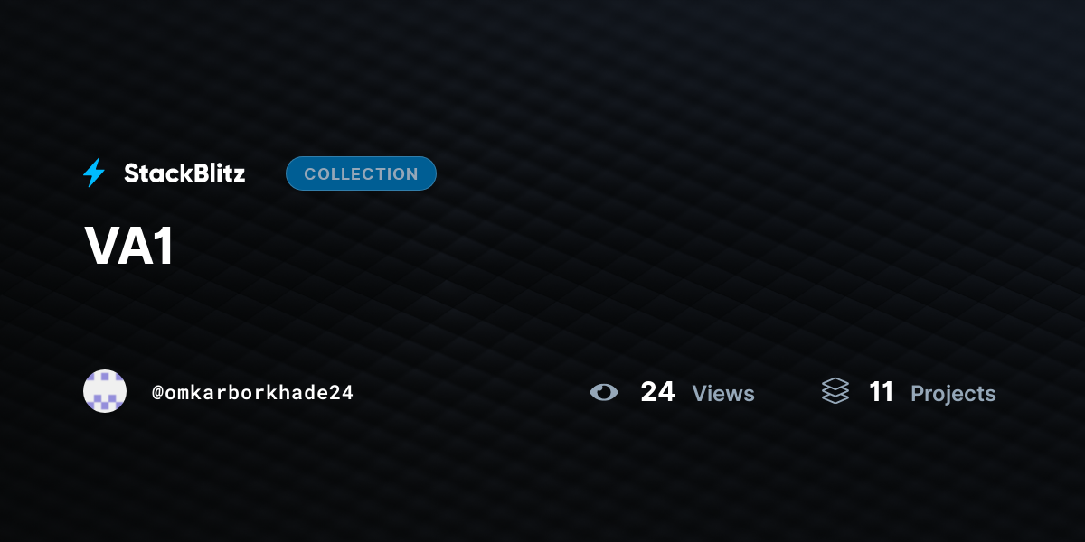 VA1 by omkarborkhade24 - StackBlitz