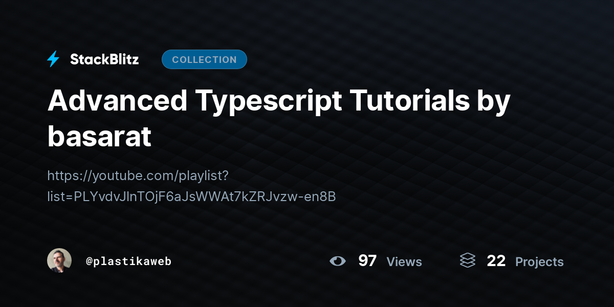 Advanced Typescript Tutorials by basarat by plastikaweb - StackBlitz Advanced Typescript Tutorials by basarat by plastikaweb - StackBlitz